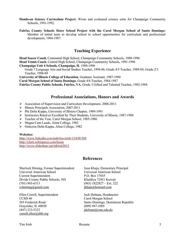 Irish resume2012 | PDF
