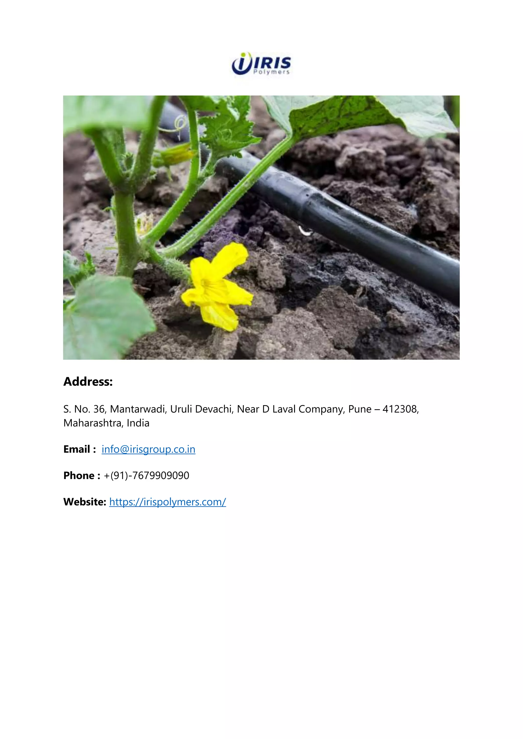 Iris Polymers Drip Irrigation Manufacturer in Pune.docx