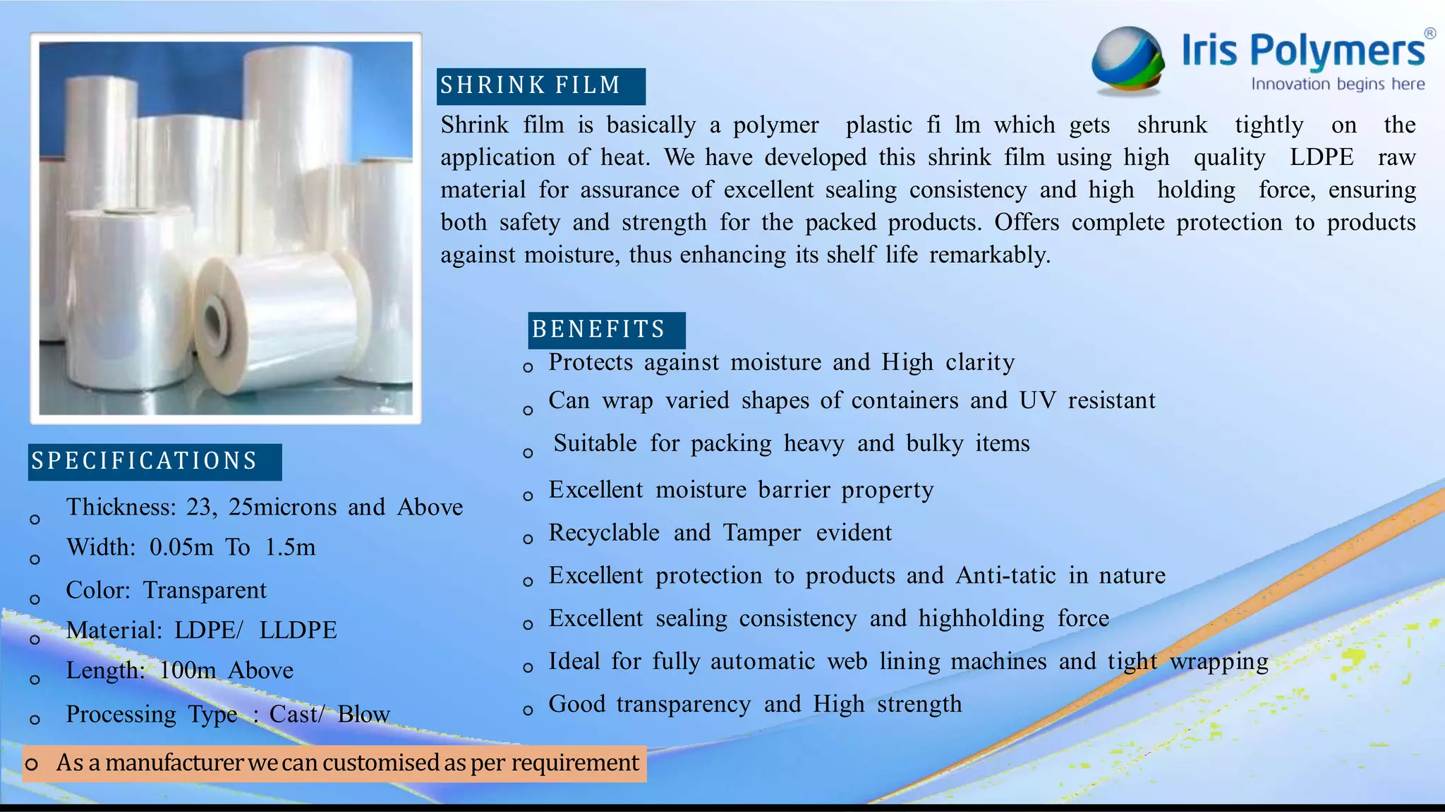 Iris Polymers Product | PPTX