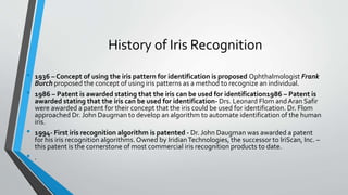 Iris recognition | PPTX