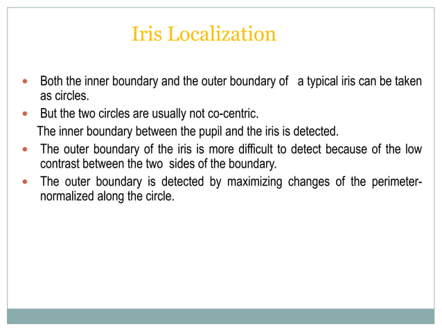 IRIS RECOGNITION | PPT
