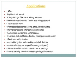 IRIS RECOGNITION | PPT