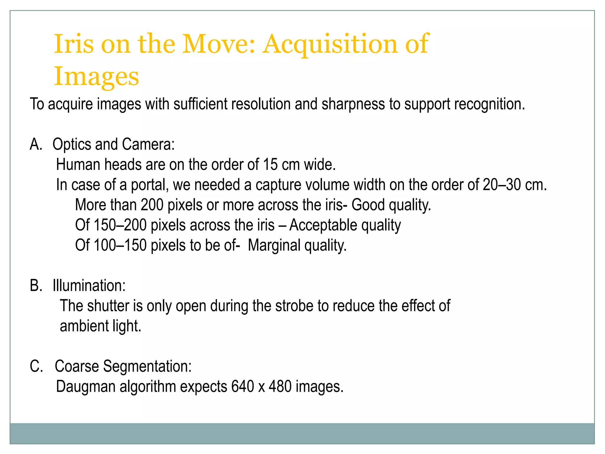 Iris recognition seminar | PPTX