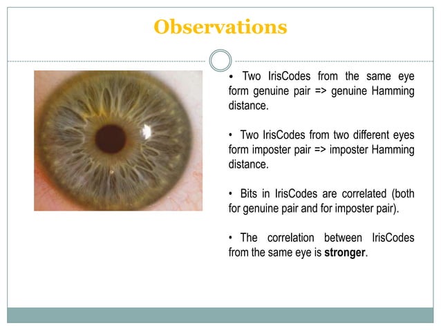 Iris recognition seminar | PPTX