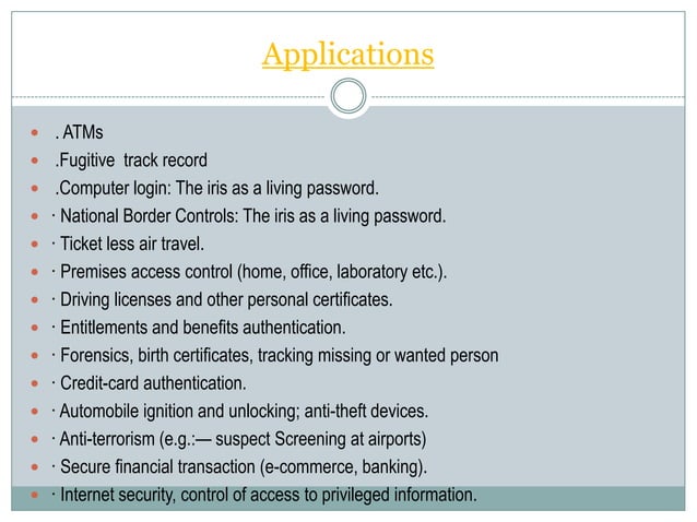 Iris recognition seminar | PPTX