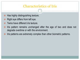 Iris recognition seminar | PPTX