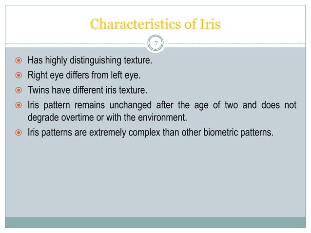 Iris recognition seminar | PPTX