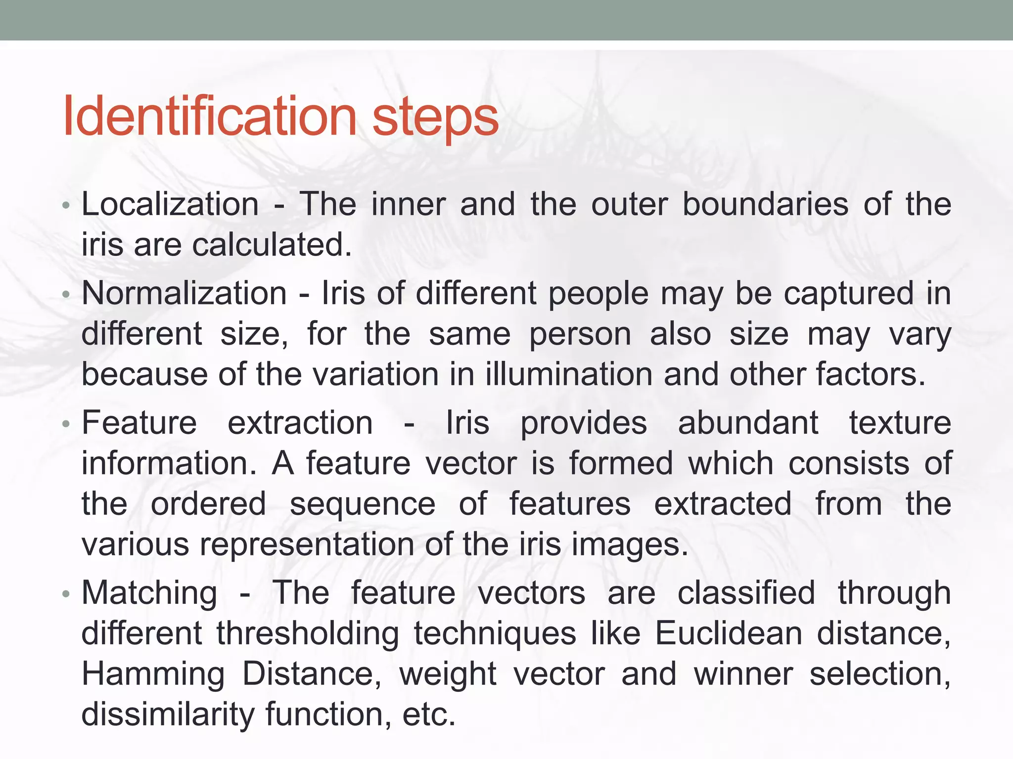 Iris Recognition System Pdf Eye And Vision Conditions Diseases