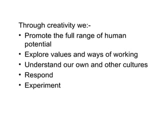 A Creative Curriculum - Nurturing Creativity and Imagination at the Thomas Coram Children's ...