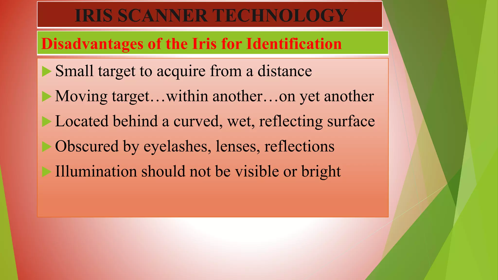 Iris scanner technology | PPTX