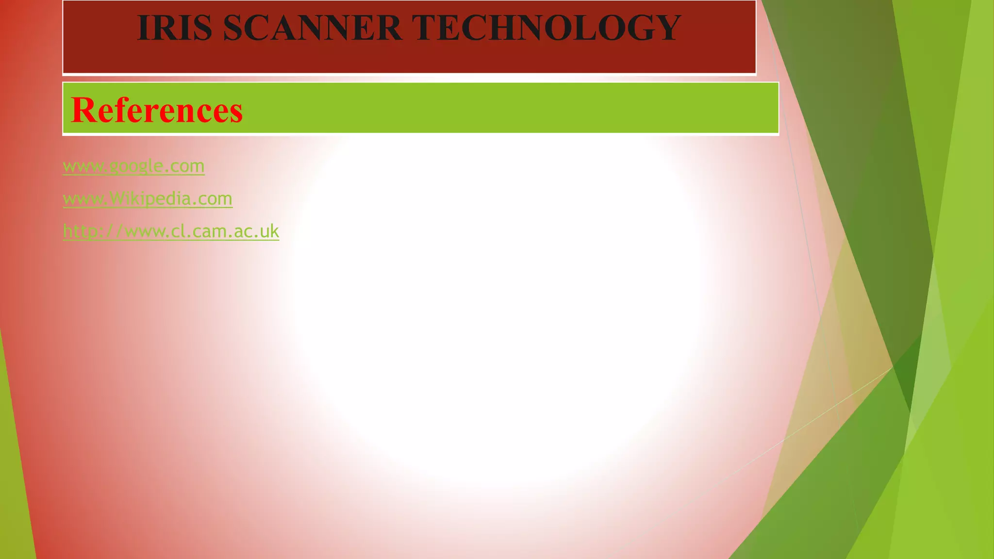 Iris scanner technology | PPTX