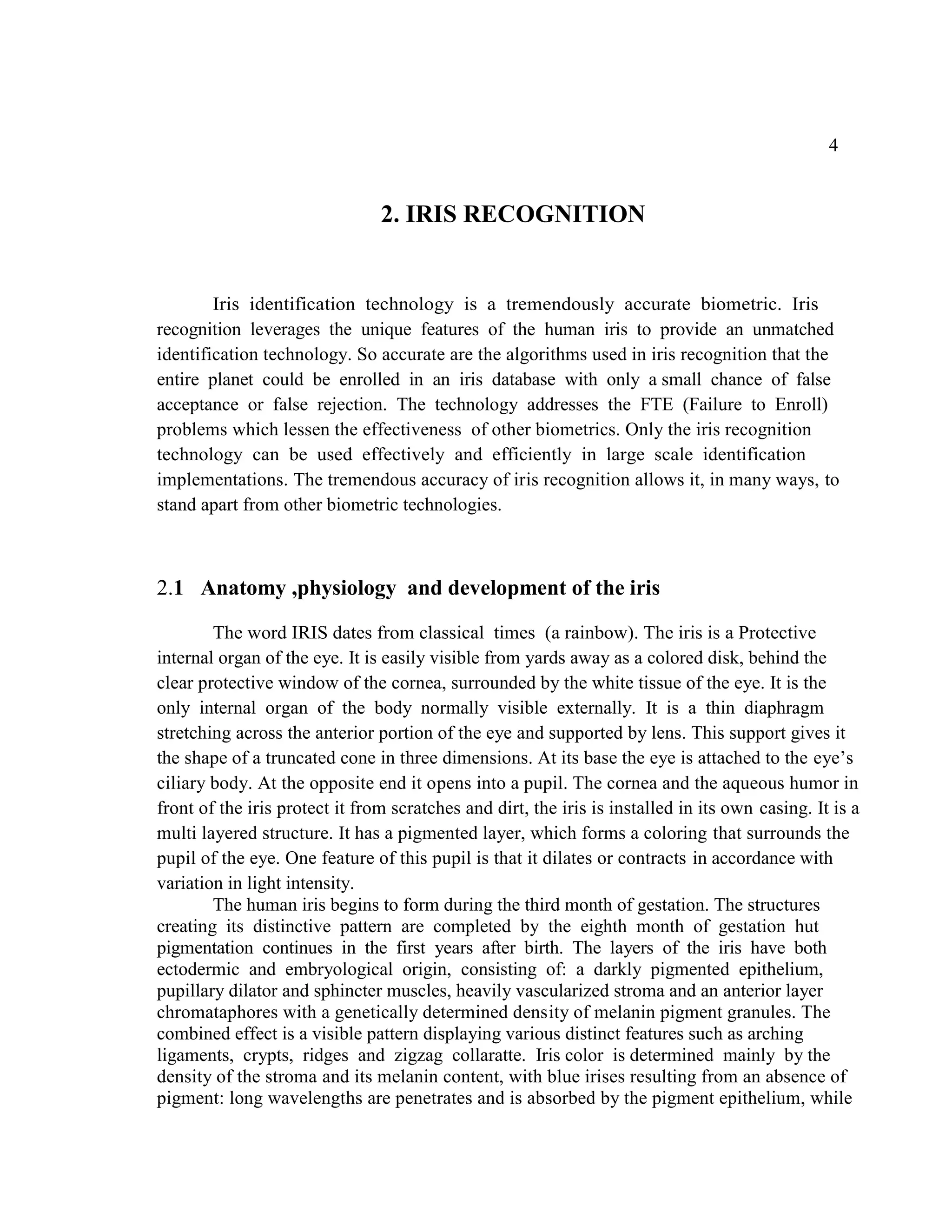Iris scanning | PDF