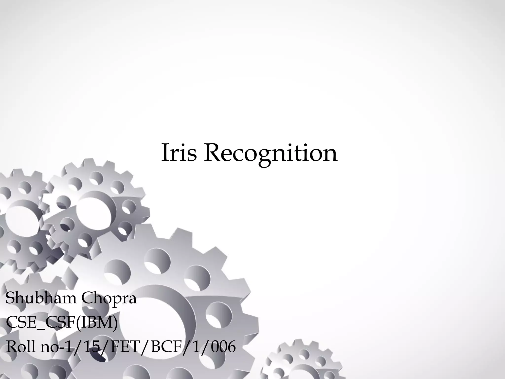 Iris scan.ppt 1 | PPT