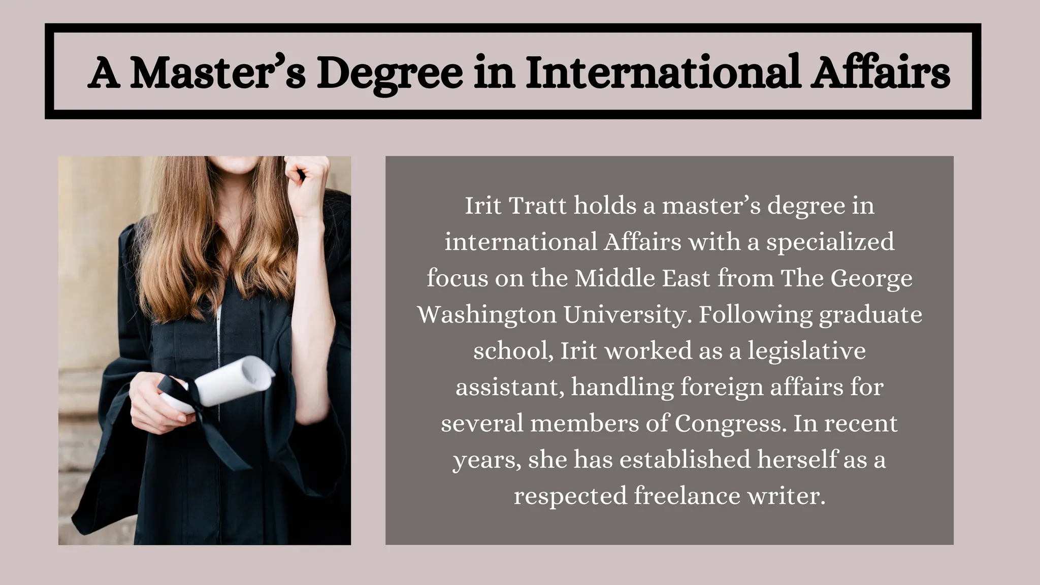 Irit Tratt - The Executive Vice President | PPT