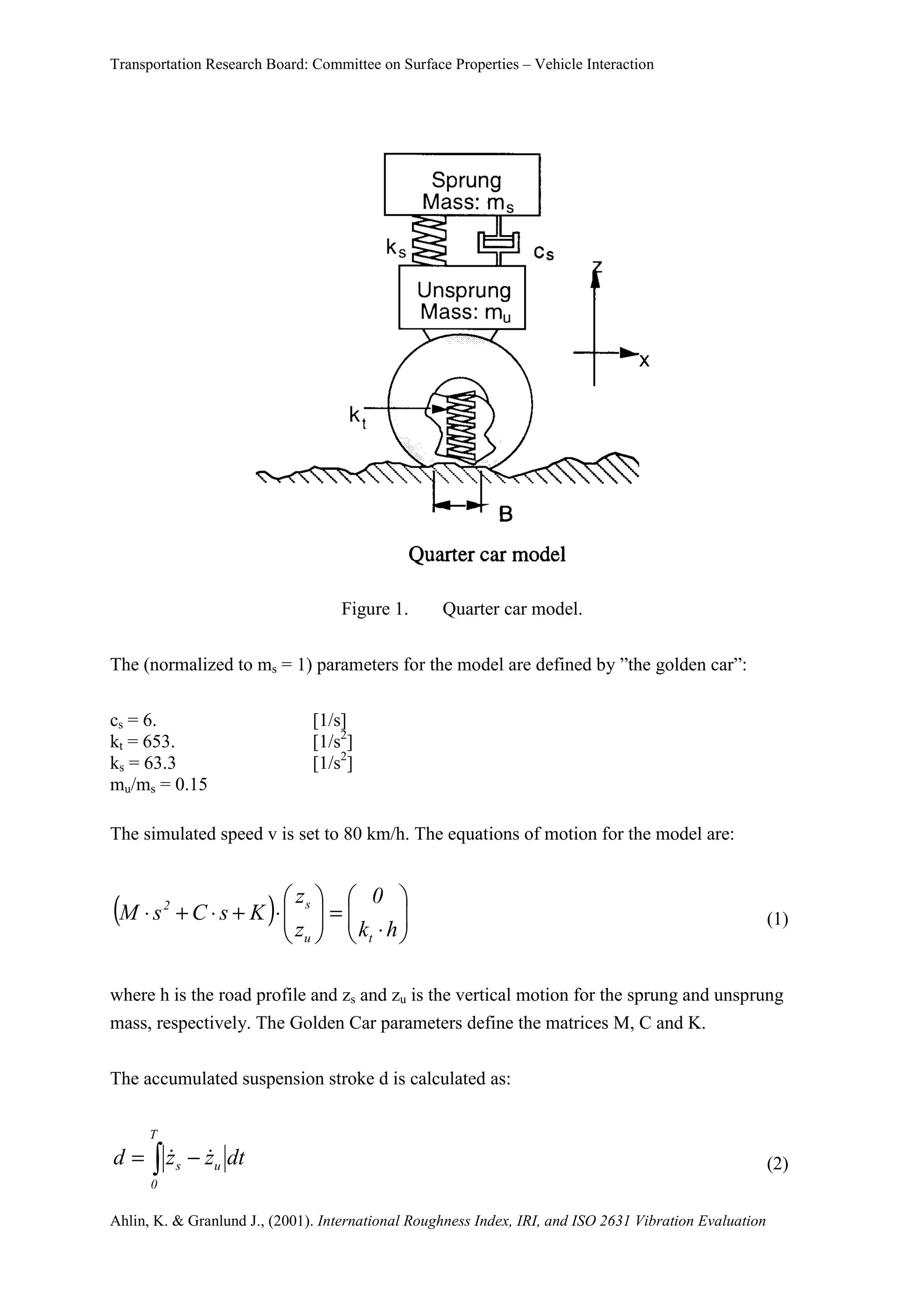 International Roughness Index, IRI, and ISO 2631 Vibration Evaluation | PDF