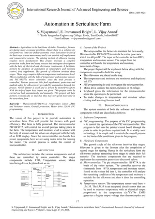 Automation in Sericulture Farm | PDF | Agriculture | Industries