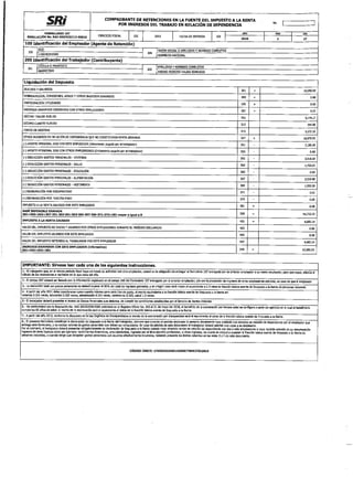 Formulario 107 SRI Mauro Andino 2015 | PDF