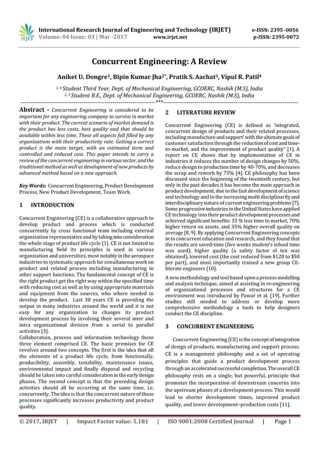 Concurrent Engineering | PDF