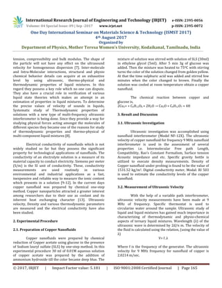 Synthesis and Experimental Technique for the Study of Acoustic ...