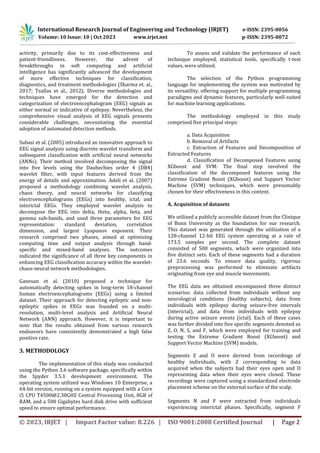 CLASSIFICATION OF ELECTROENCEPHALOGRAM SIGNALS USING XGBOOST ALGORITHM AND SUPPORT VECTOR ...