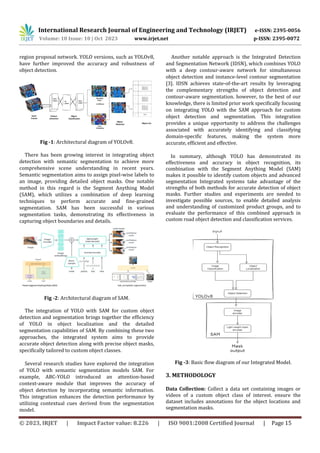 Custom Object Detection Using YOLO Integrated with a Segment Anything Model | PDF