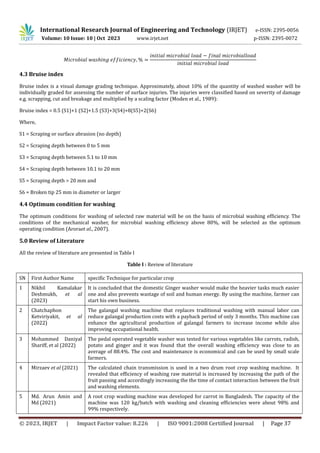 Cleaning Machine for Fruits and Vegetables: A Brief Literature Review | PDF