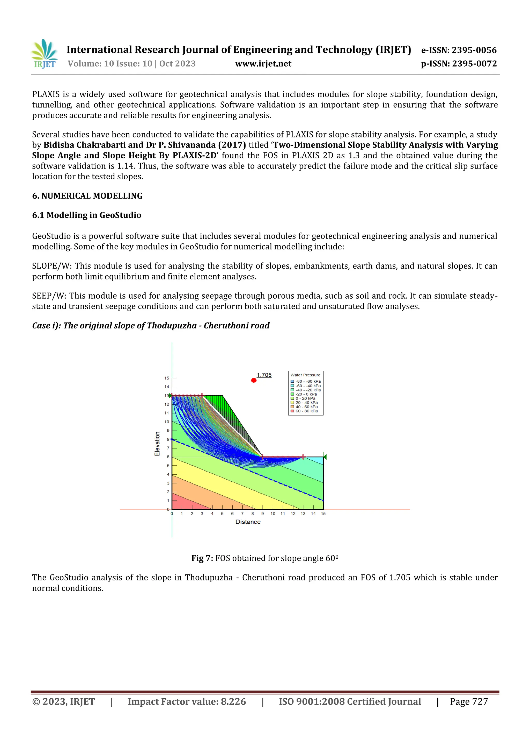 SLOPE STABILITY ANALYSIS USING GeoStudio AND PLAXIS 2D SOFTWARE: A COMPARATIVE STUDY | PDF
