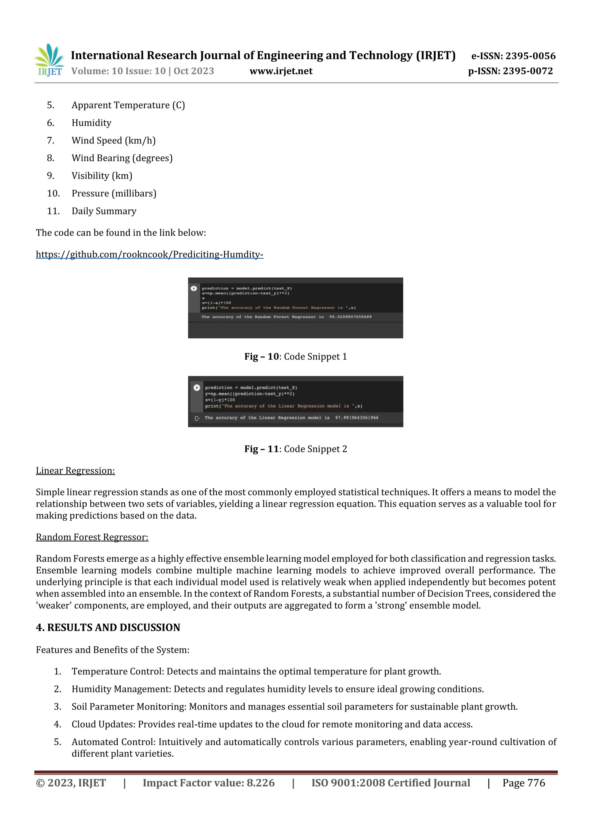 Smart Greenhouse using Machine Learning | PDF