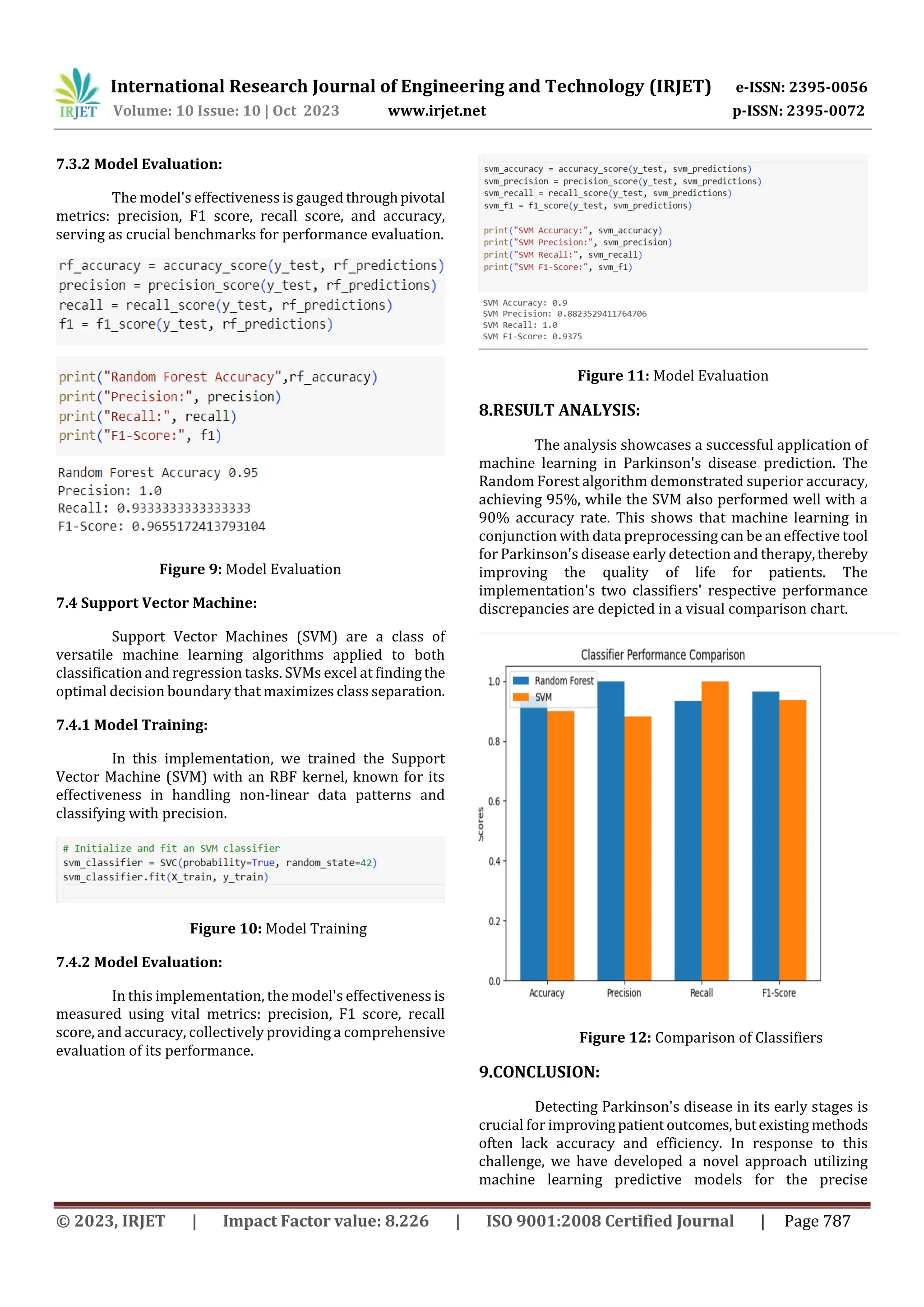 Enhancing Parkinson's Disease Detection Through Machine Learning | PDF Enhancing Parkinson's Disease Detection Through Machine Learning | PDF