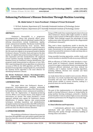 Enhancing Parkinson's Disease Detection Through Machine Learning | PDF | Digital Audio ...