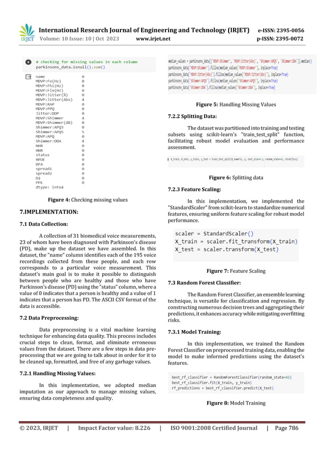 Enhancing Parkinson's Disease Detection Through Machine Learning | PDF Enhancing Parkinson's Disease Detection Through Machine Learning | PDF