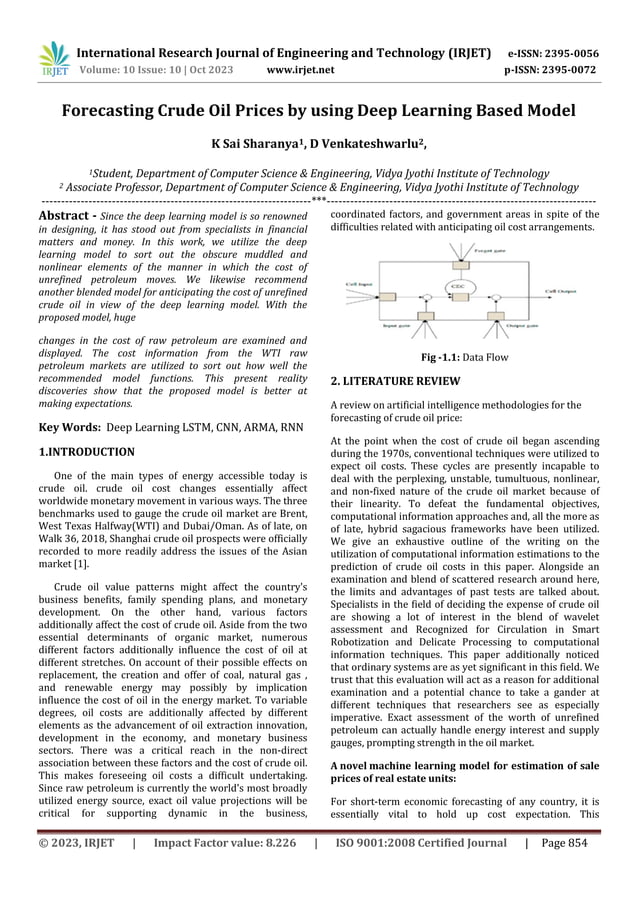 Forecasting Crude Oil Prices by using Deep Learning Based Model | PDF