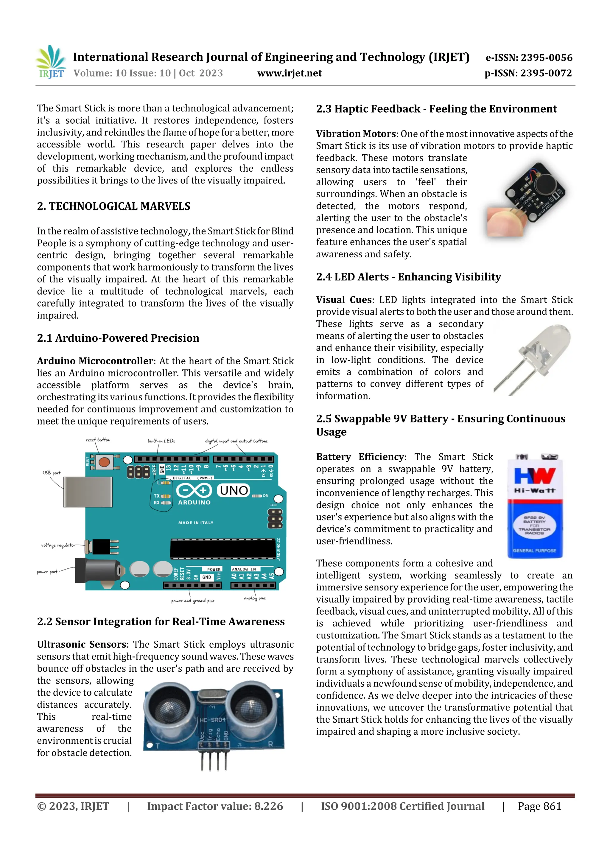 Smart Stick for Blind People - A smart aid for disabled person | PDF