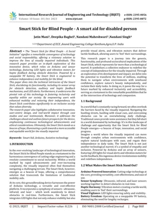 Smart Stick for Blind People - A smart aid for disabled person | PDF