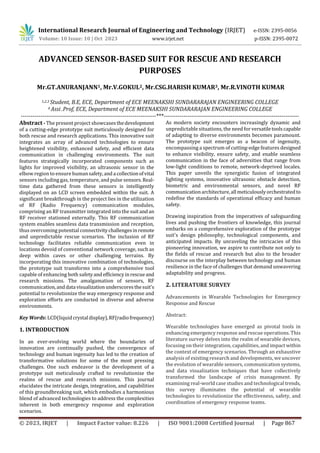 ADVANCED SENSOR-BASED SUIT FOR RESCUE AND RESEARCH PURPOSES | PDF