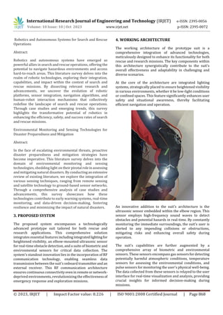 ADVANCED SENSOR-BASED SUIT FOR RESCUE AND RESEARCH PURPOSES | PDF
