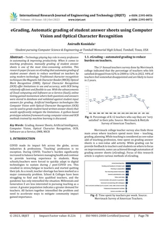 eGrading, Automatic grading of student answer sheets using Computer ...