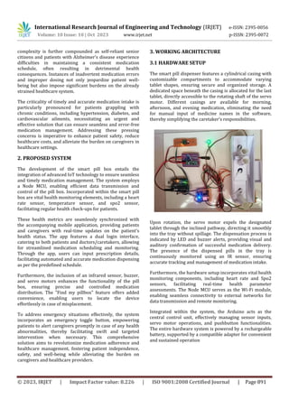 AN IOT BASED SMART PILL DISPENSER WITH HEALTH MONITORING | PDF