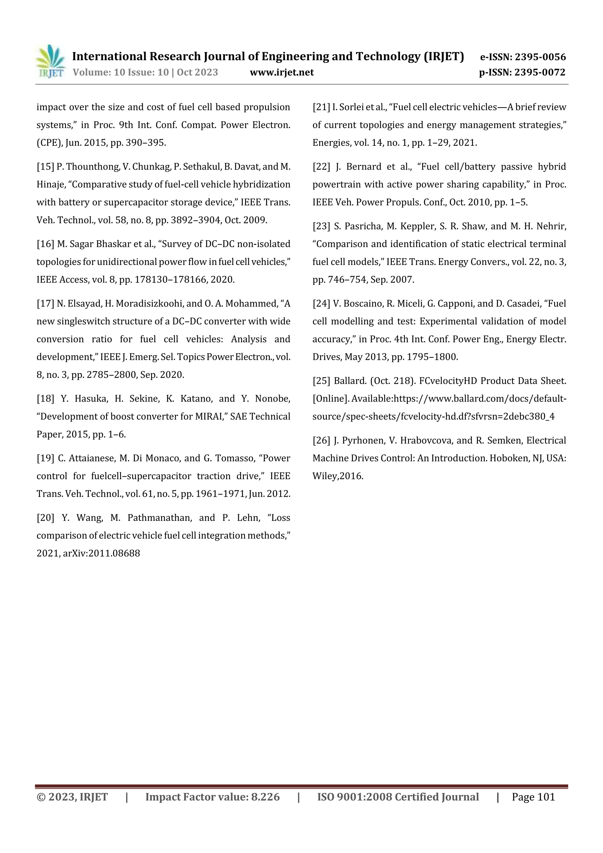 Designing a Power Sharing Control Algorithm to Integrate the Fuel Cell ...