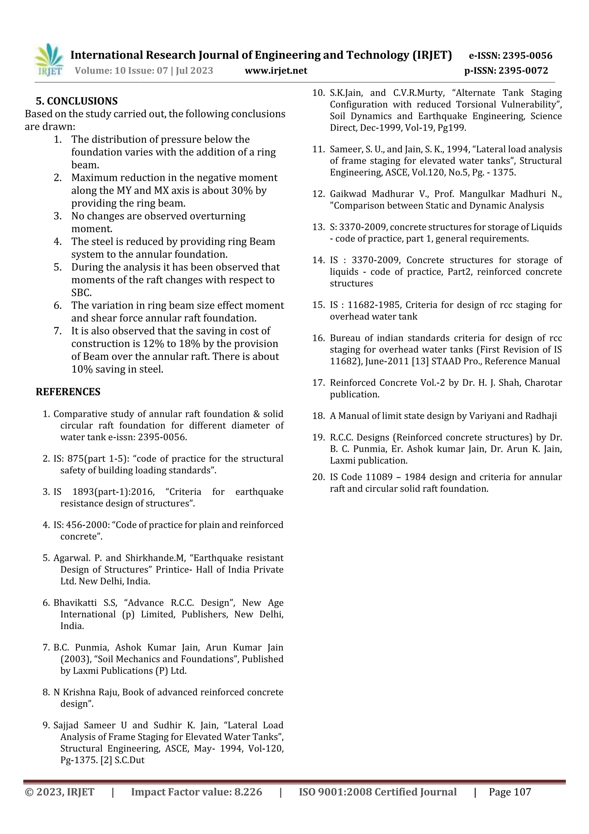 F.E.M ANALYSIS OF ANNULAR MAT FOUNDATION WITH & WITHOUT ANNULAR BEAM | PDF