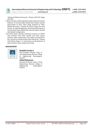 AN EXPERIMENTAL STUDY ON CFDST COLUMN UNDER AXIAL LOADING | PDF