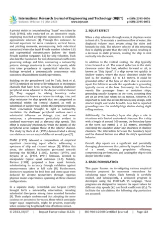 A Comparative Analysis for Predicting Ship Squat in Shallow Water | PDF