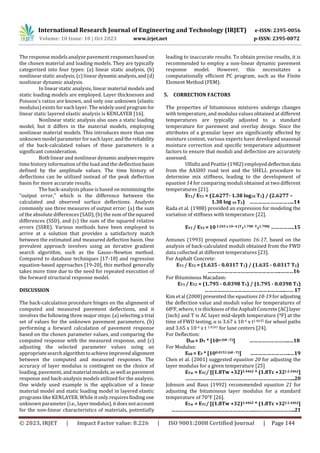 Assessment of Flexible Pavement Using the Falling Weight Deflectometer: A Comprehensive Review ...