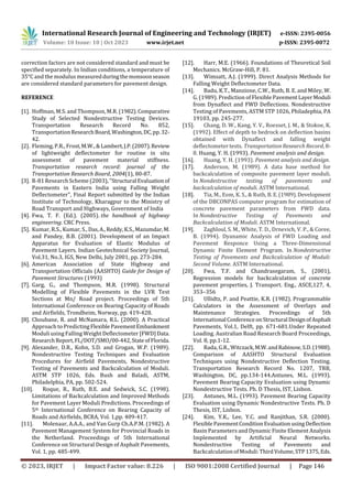 Assessment of Flexible Pavement Using the Falling Weight Deflectometer ...