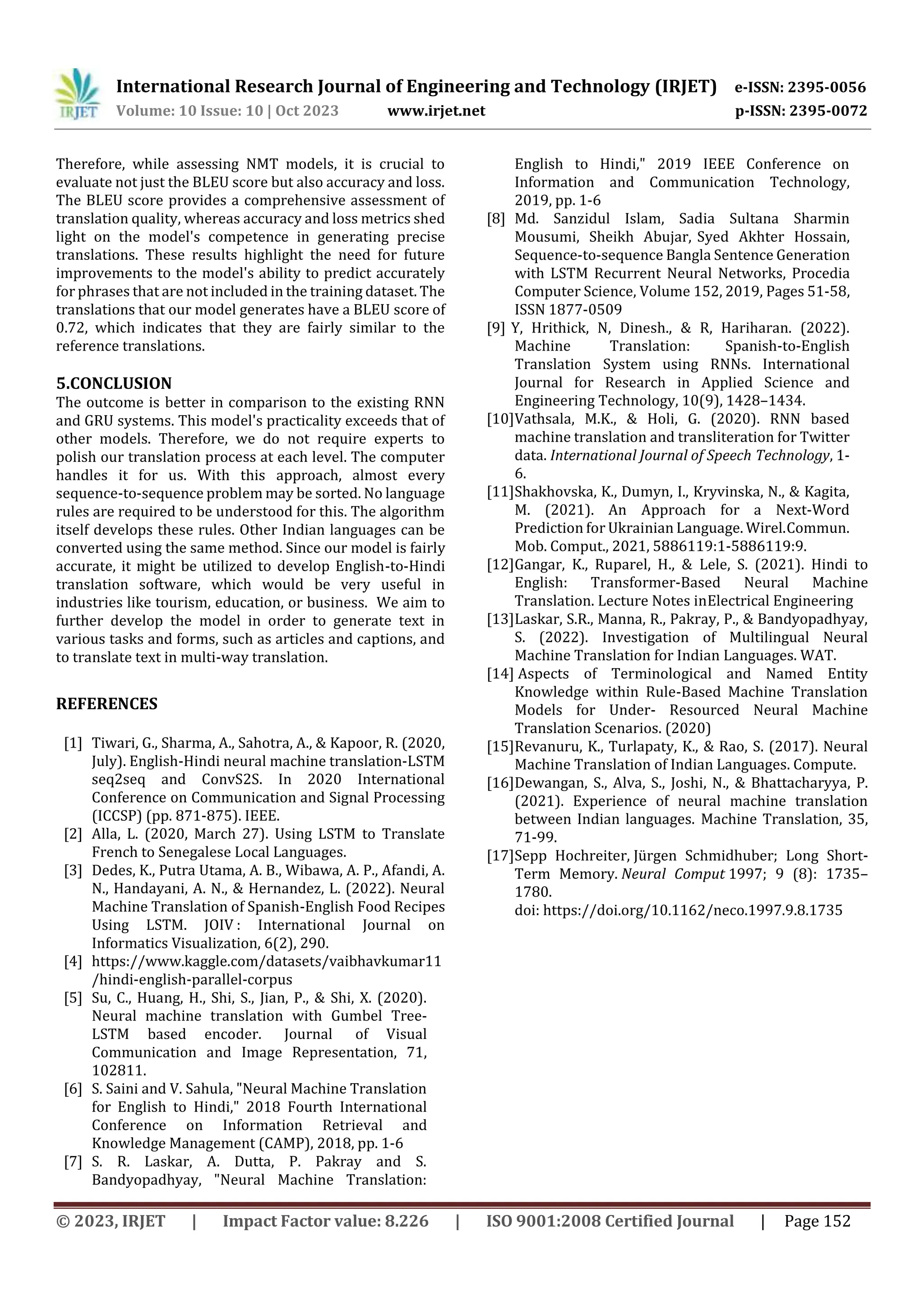 Advancements in Hindi-English Neural Machine Translation: Leveraging LSTM with Attention ...