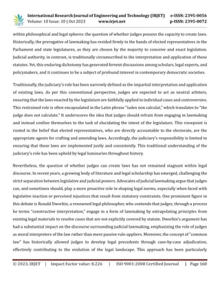 Judges as Lawmakers: An Examination of the Dichotomy | PDF