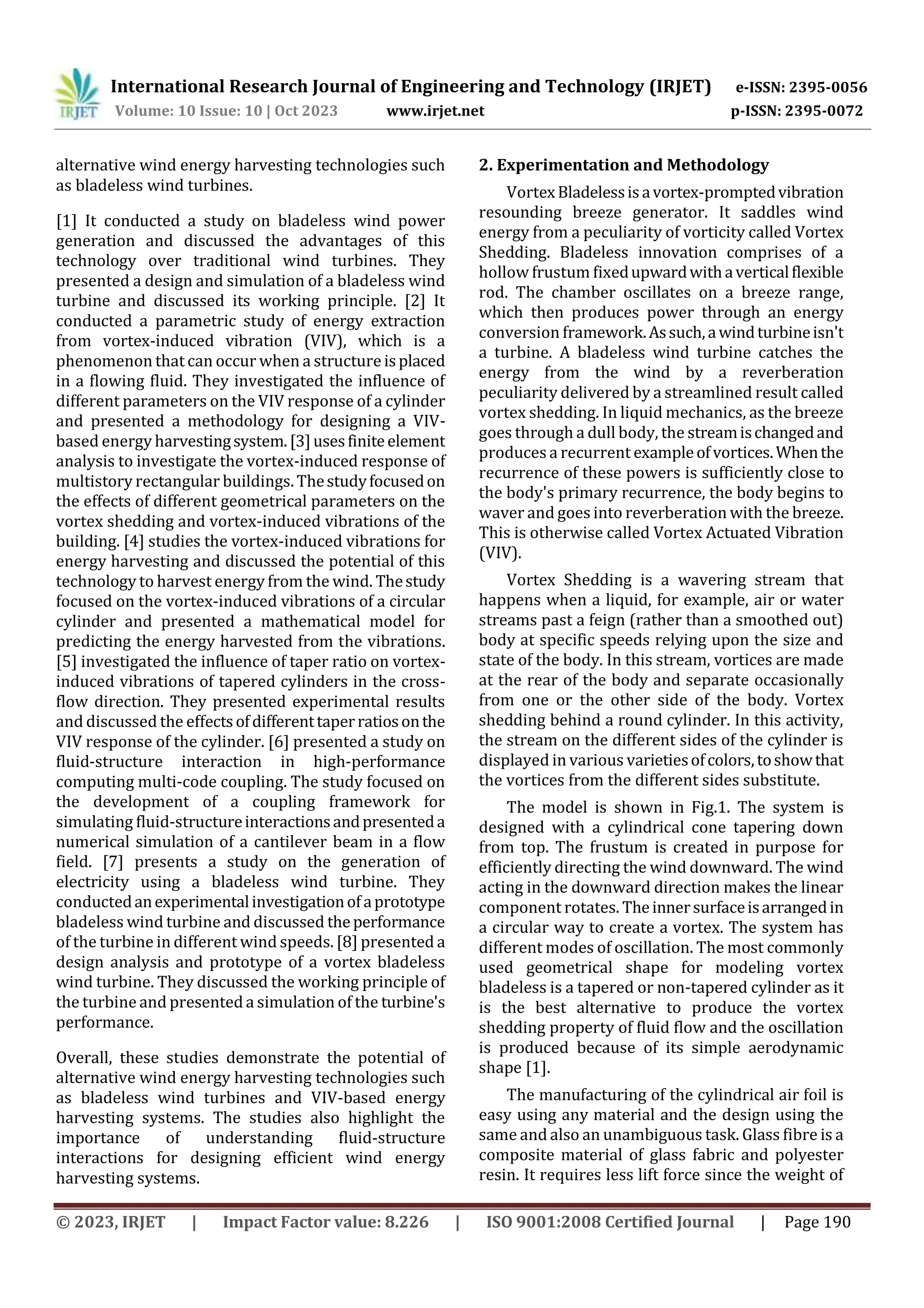 DESIGN AND ANALYSIS OF BLADELESS WIND TURBINE | PDF