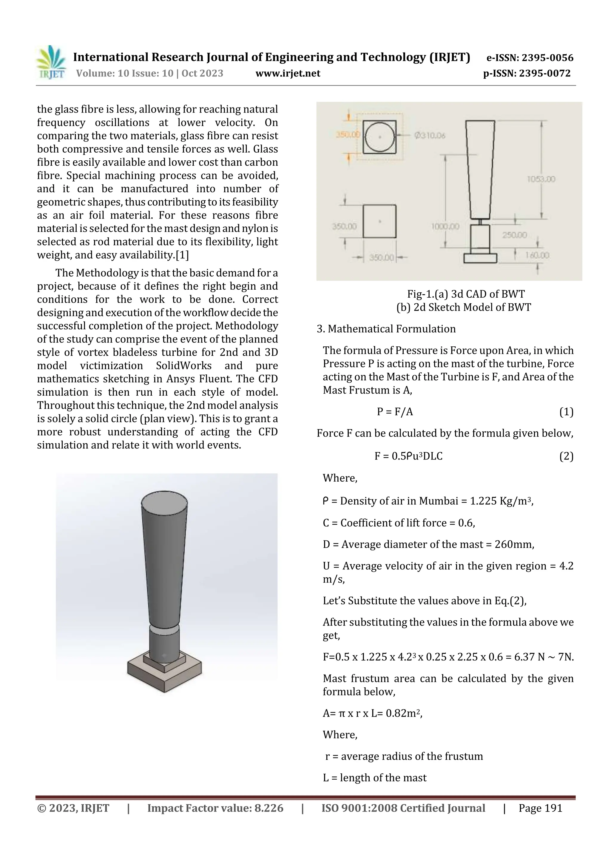DESIGN AND ANALYSIS OF BLADELESS WIND TURBINE | PDF