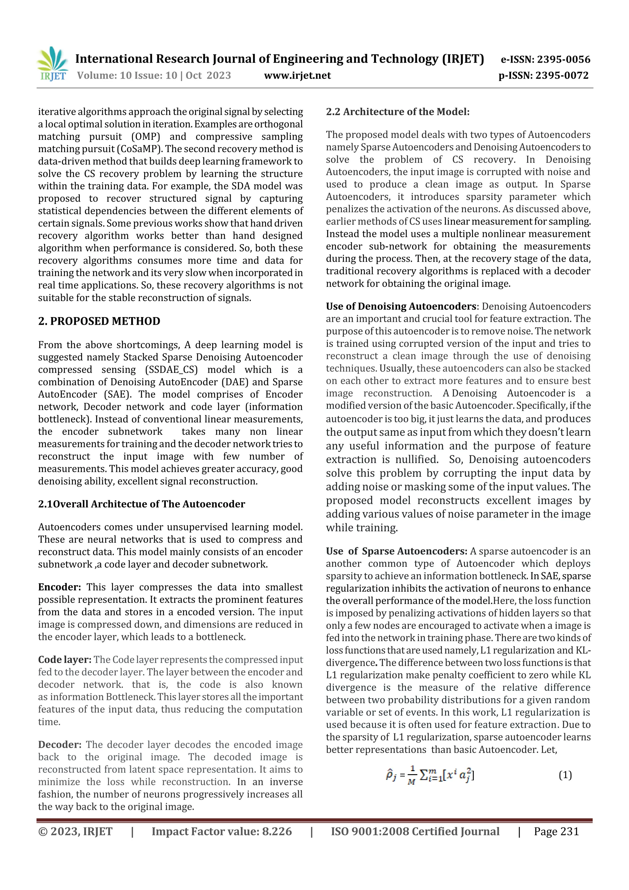 IMPROVEMENT IN IMAGE DENOISING OF HANDWRITTEN DIGITS USING AUTOENCODERS IN DEEP LEARNING | PDF