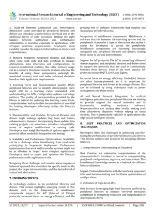 Peripheral Libraries and Drivers for Microcontrollers: A Comprehensive Survey | PDF